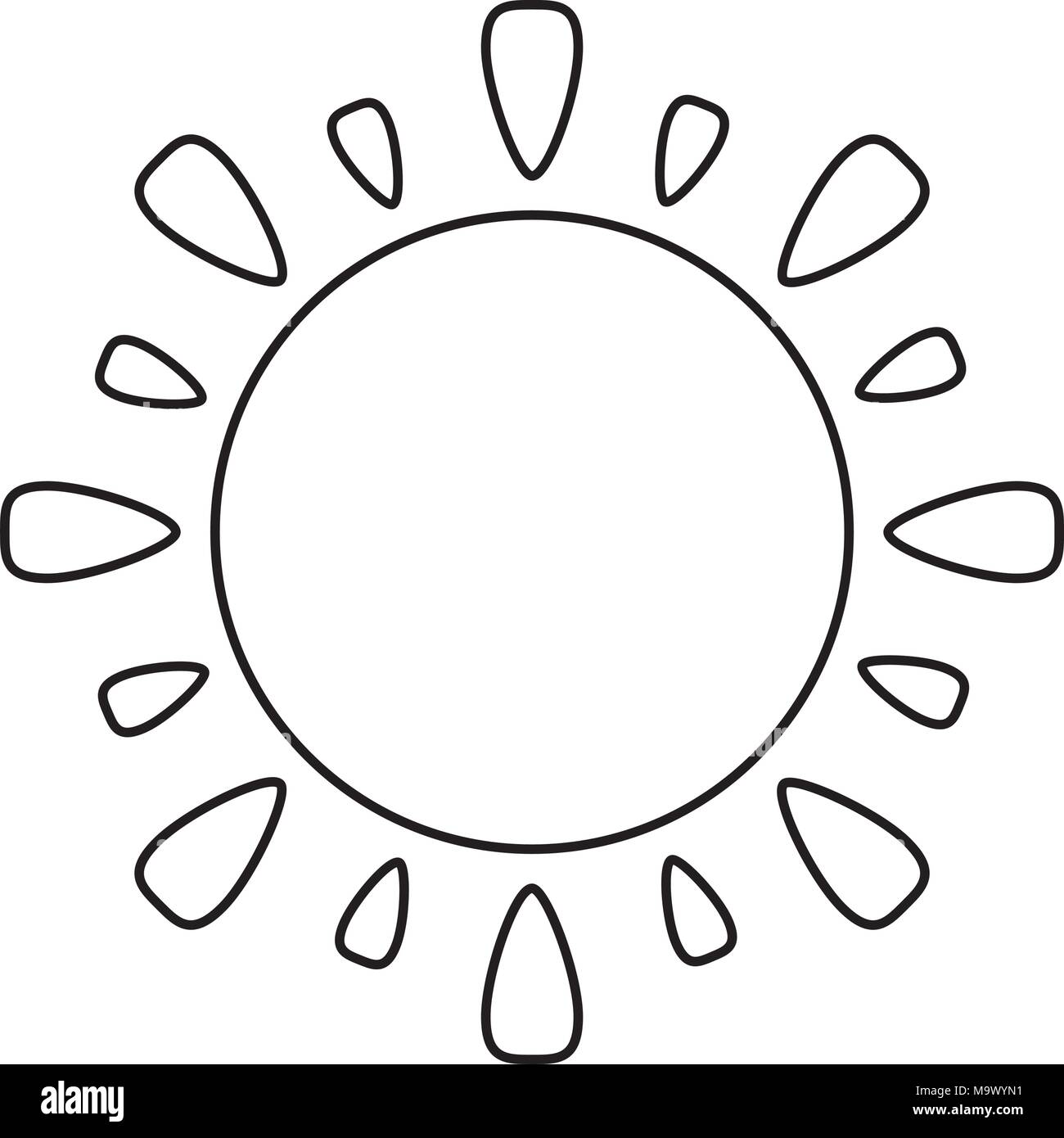 Sun Black And White Clip Art