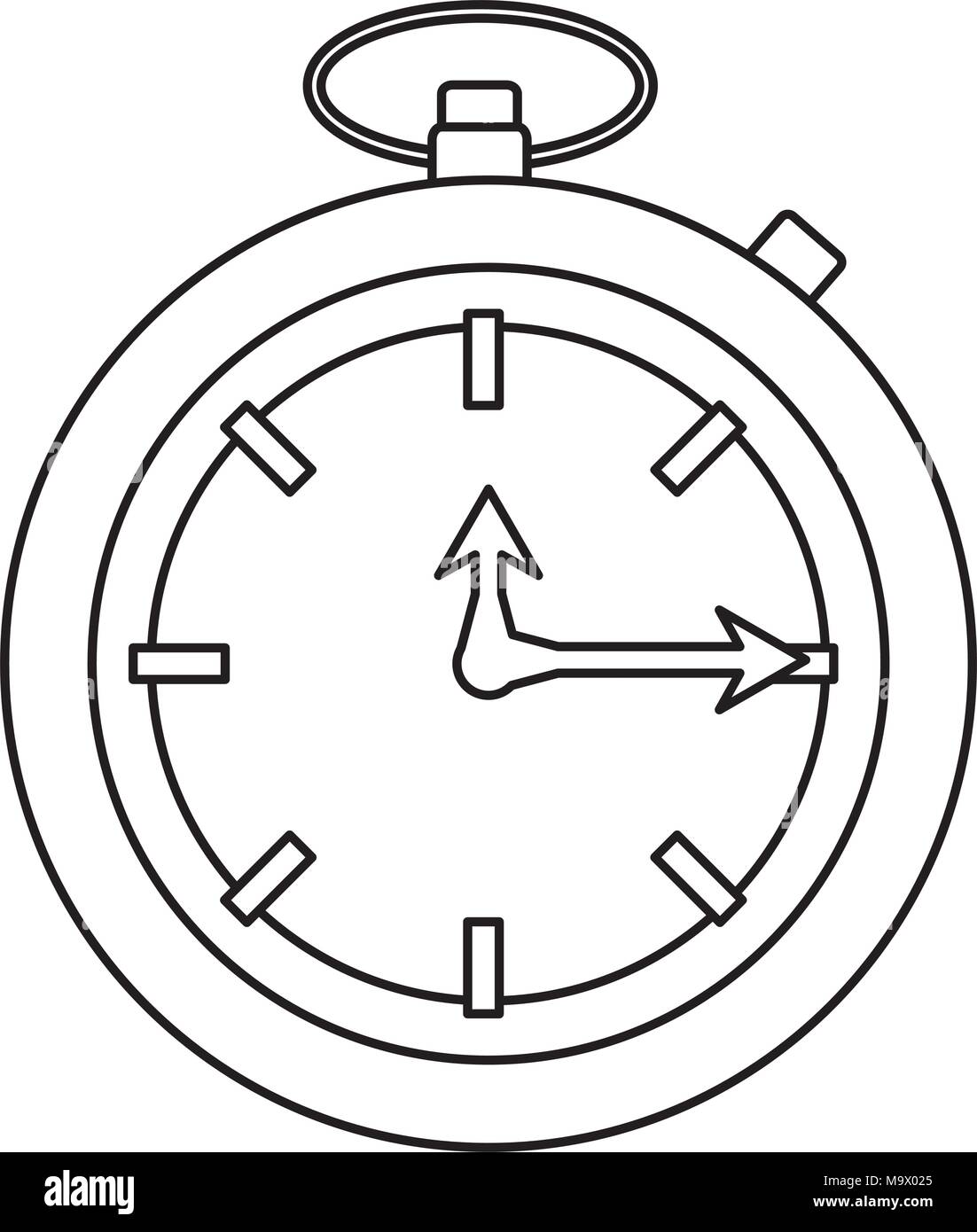 chronometer icon over white background, vector illustration Stock ...