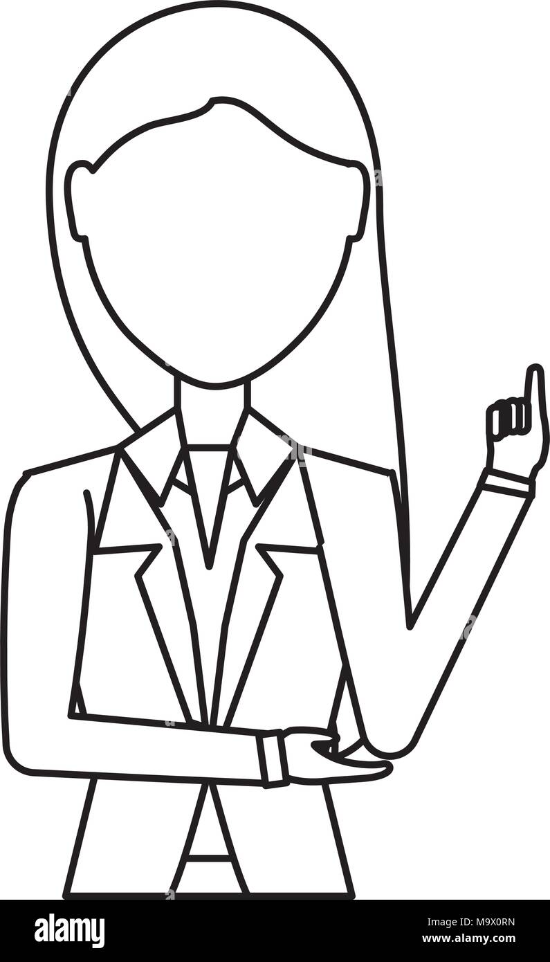 avatar businesswoman waiting over white background, vector illustration ...