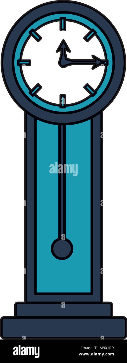 antique clock icon over white background, colorful design. vector ...