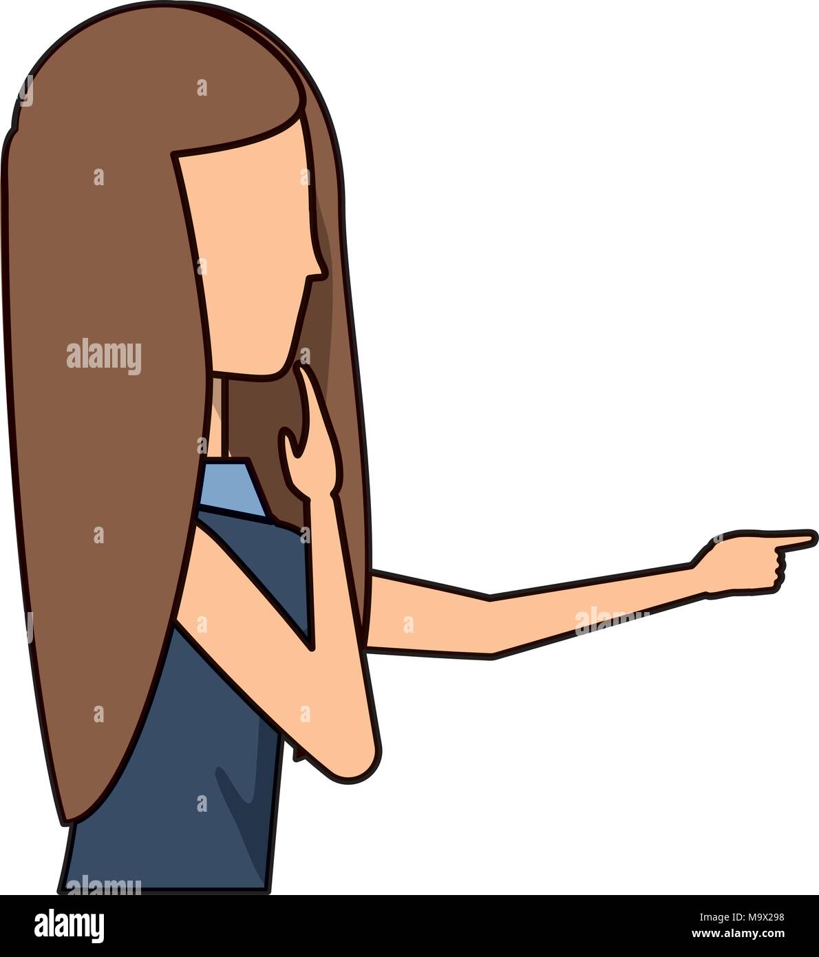 avatar businesswoman thinking over white background, colorful design ...