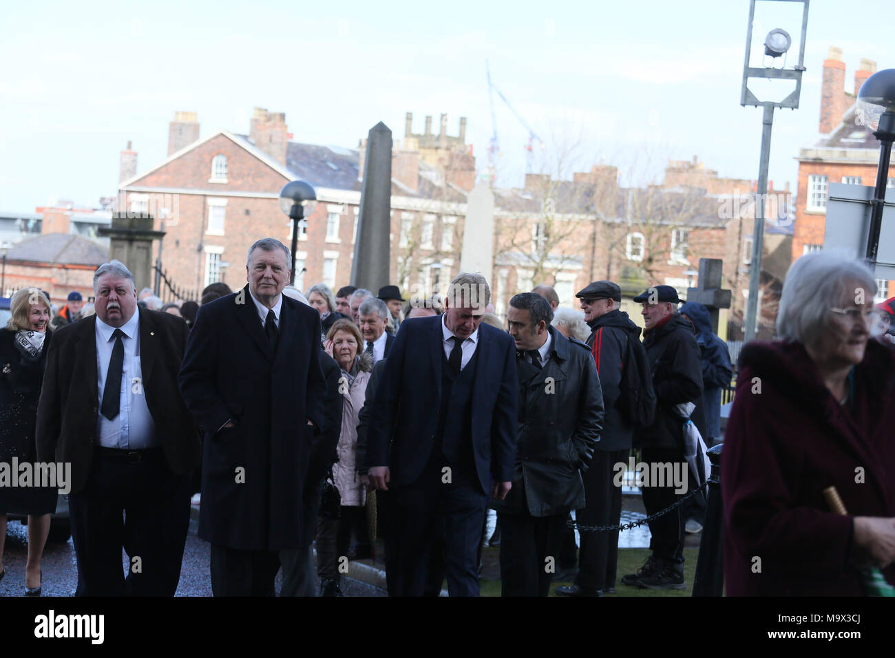 Liverpool, UK. 28th march, 2018. The funeral of Ken Dodd at the ...