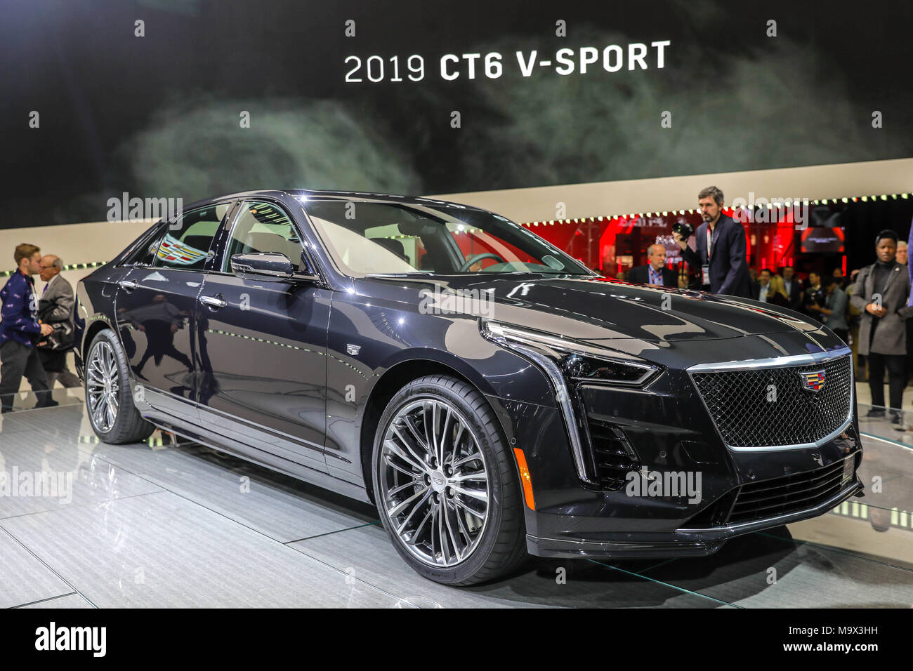 New York, New York, USA. 28th Mar, 2018. Cadillac CT6 V-SPORT is seen ...