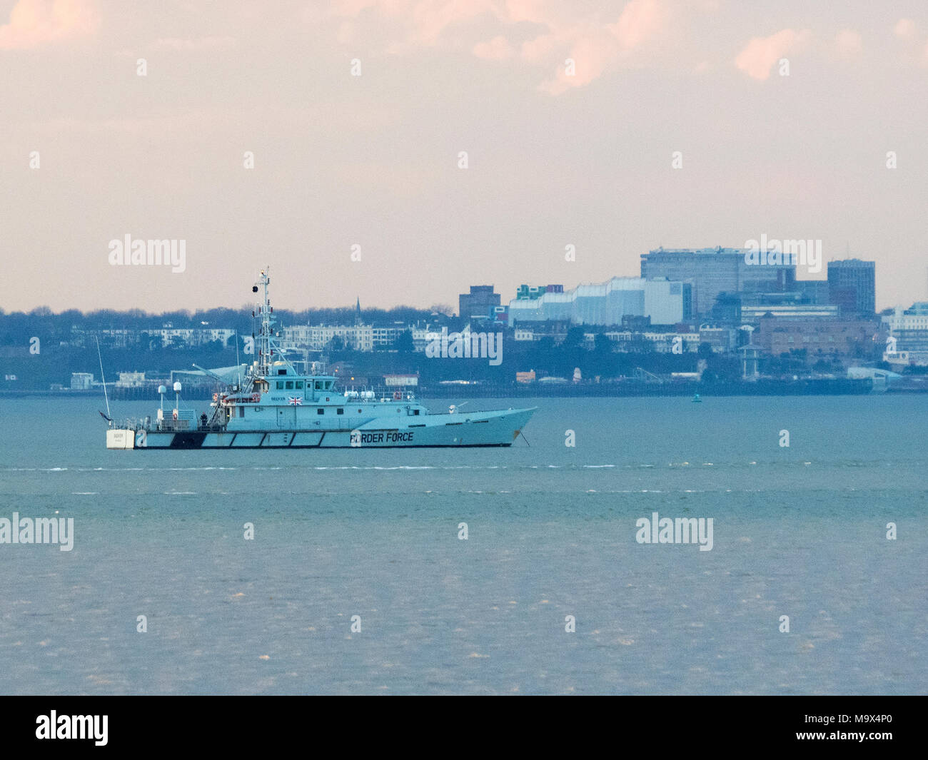 Sheerness, Kent, UK. 28th March, 2018. UK Border Vessel 'HMC Seeker ...