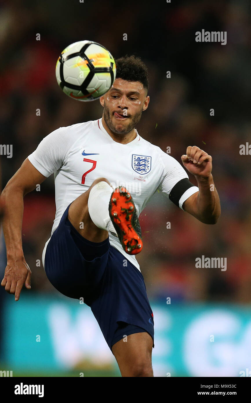 London, UK. 27th March 2018. Alex Oxlade-Chamberlain of England in ...