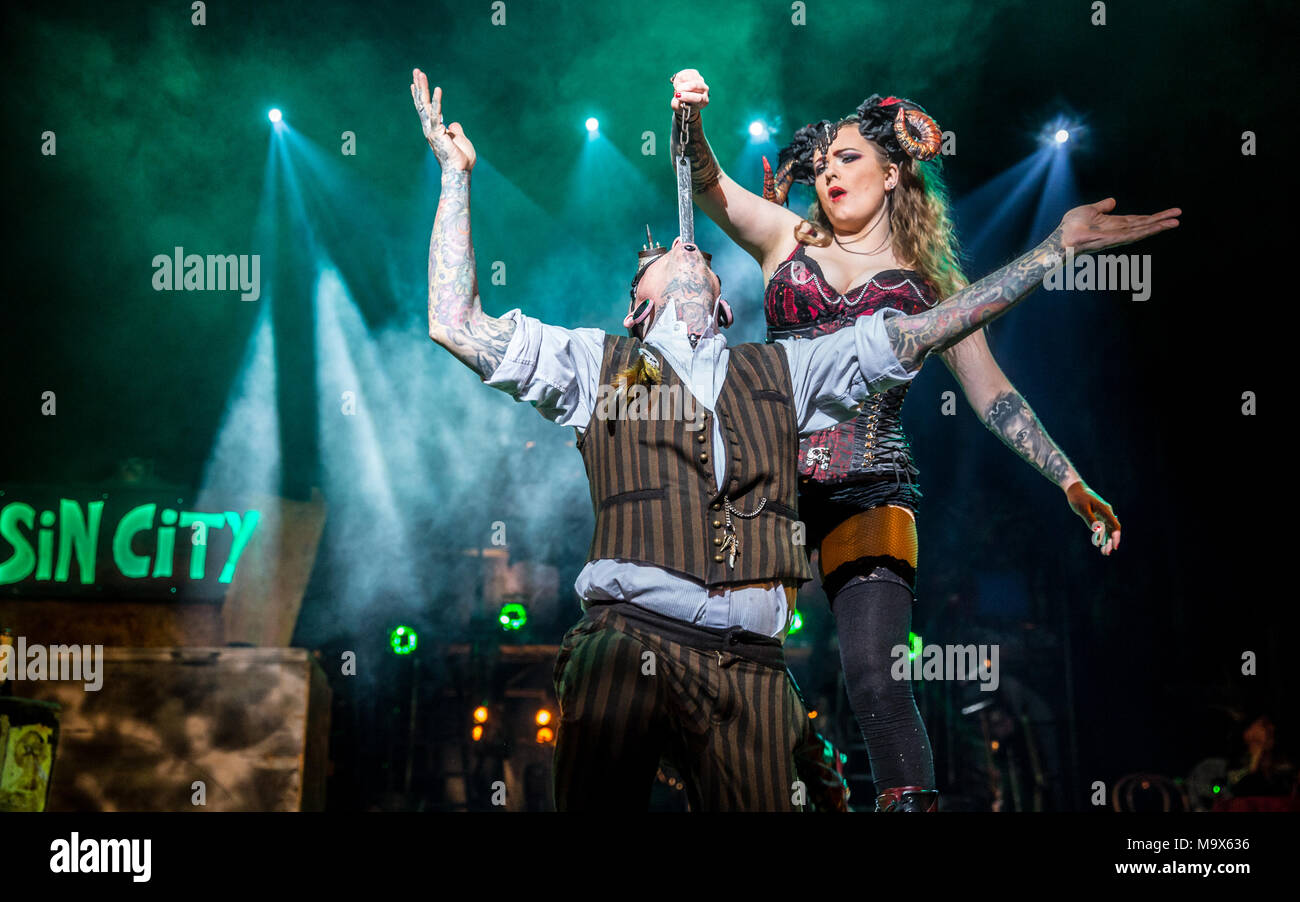 Bournemouth, UK.27th march, 2018. Circus of Horrors at The Pavilion ...