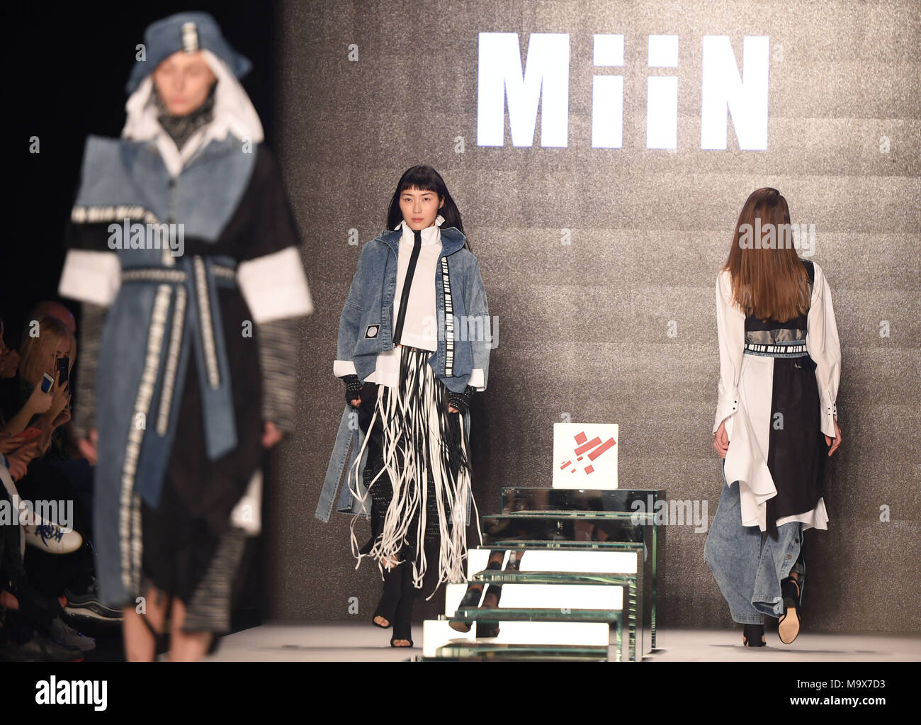 Istanbul, Turkey. 28th Mar, 2018. Models present creations of MiiN by ...