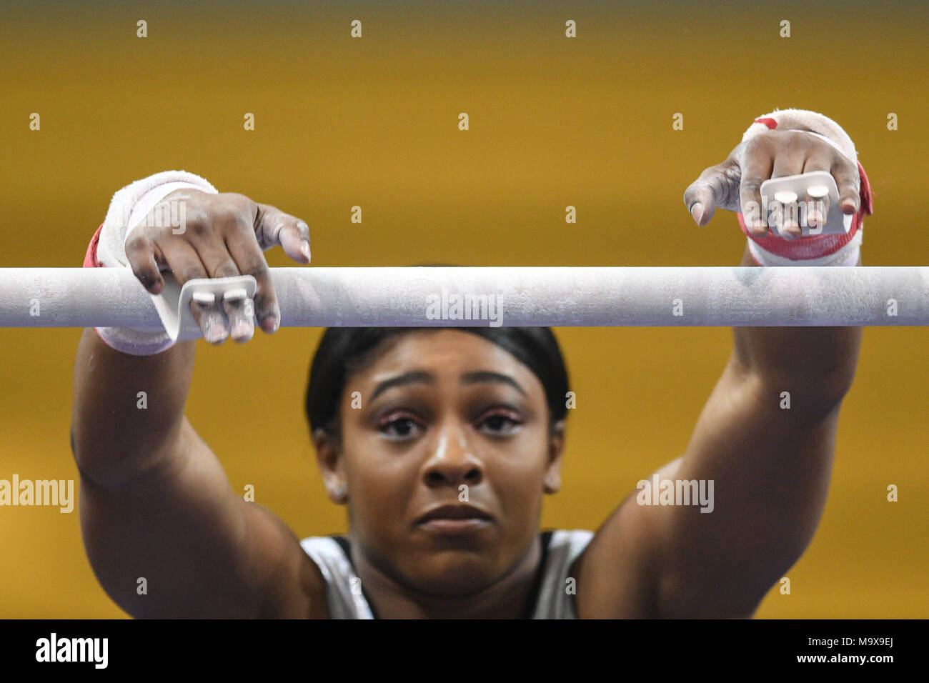 Towson, Maryland, USA. 24th Mar, 2018. CHELSEA KNIGHT practices on the ...