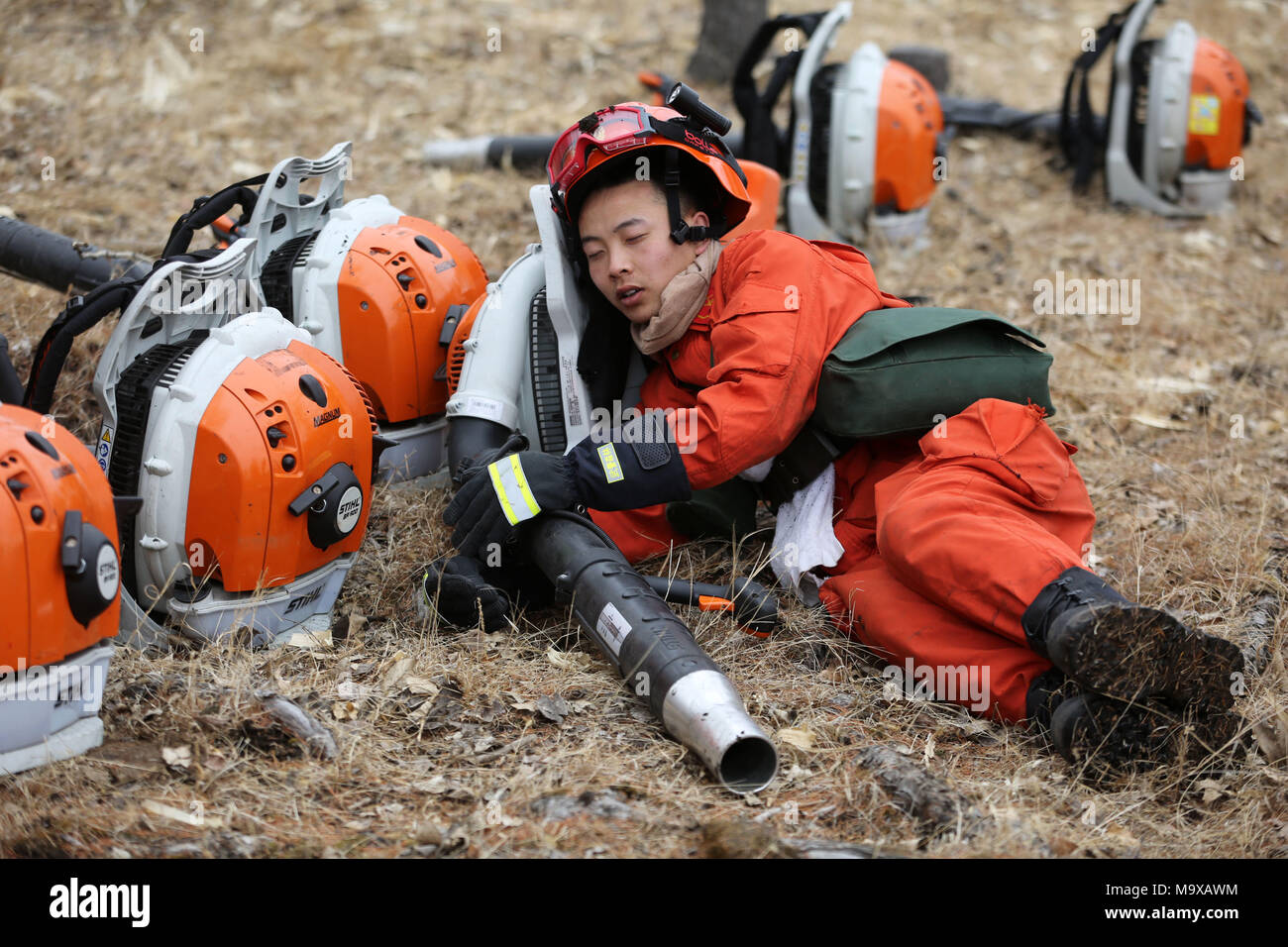 Firefight rest after firefighting hi-res stock photography and images ...
