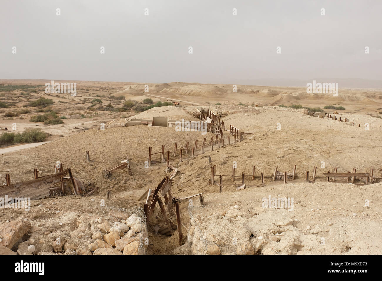 Qaser el Yahud, Israel 29th March 2018. A deserted military position in ...