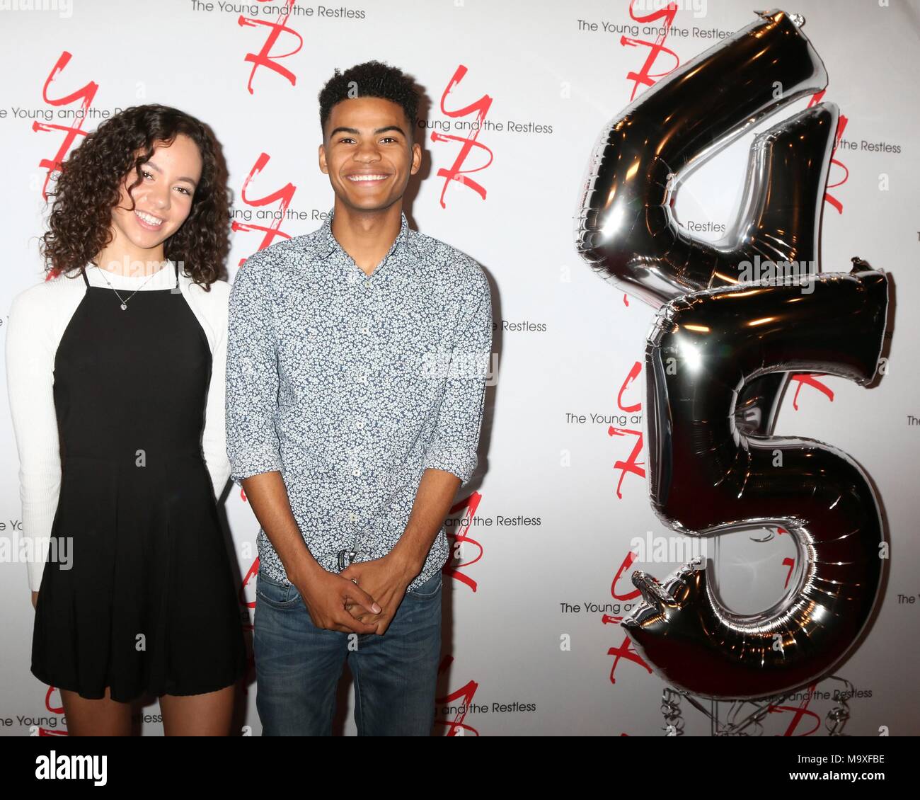 Lexie Stevenson, Noah Alexander Gerry in attendance for THE YOUNG AND ...