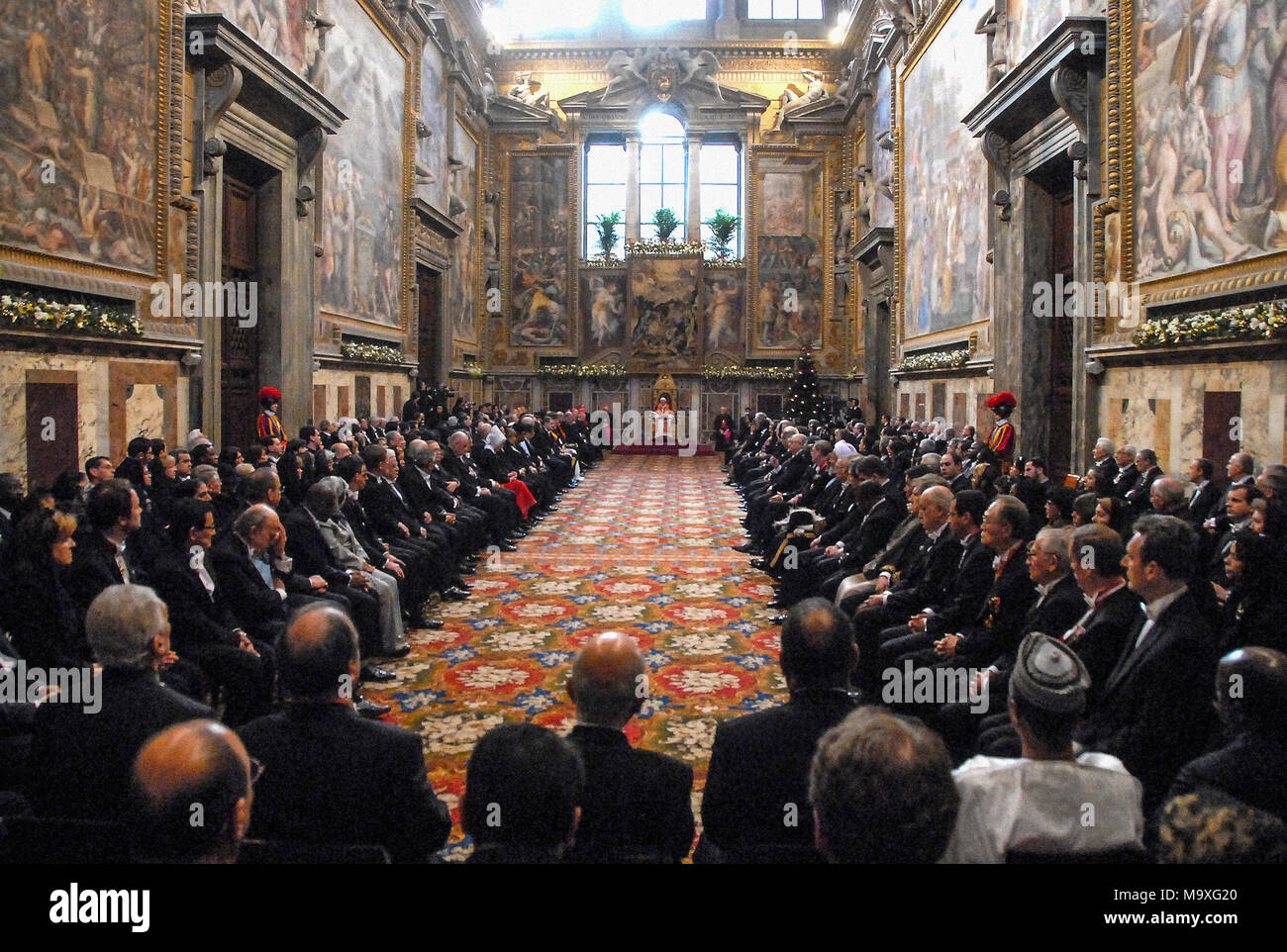 Vatican City His Holiness Benedict XVI receives the diplomatic corps in ...