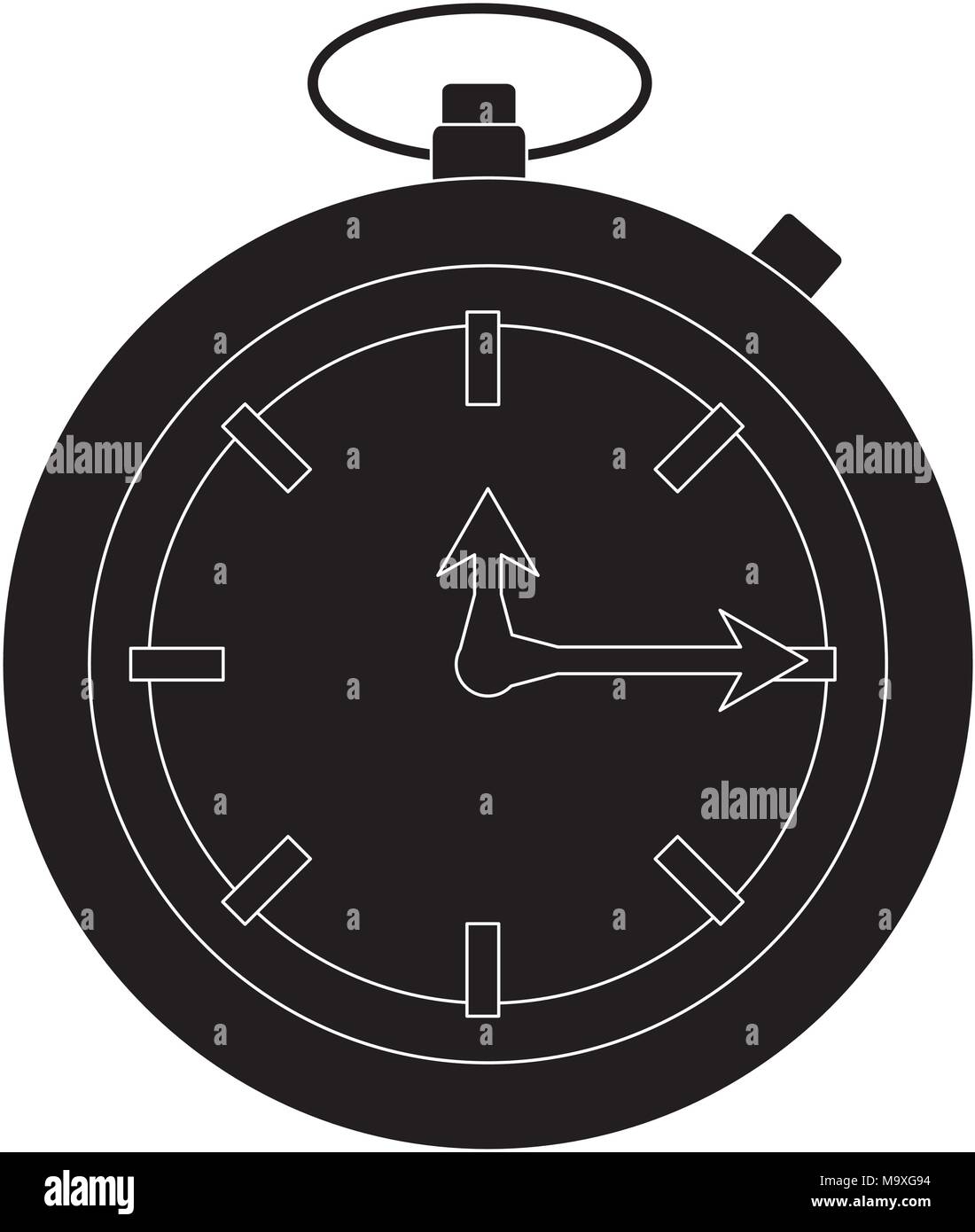 chronometer icon over white background, vector illustration Stock ...