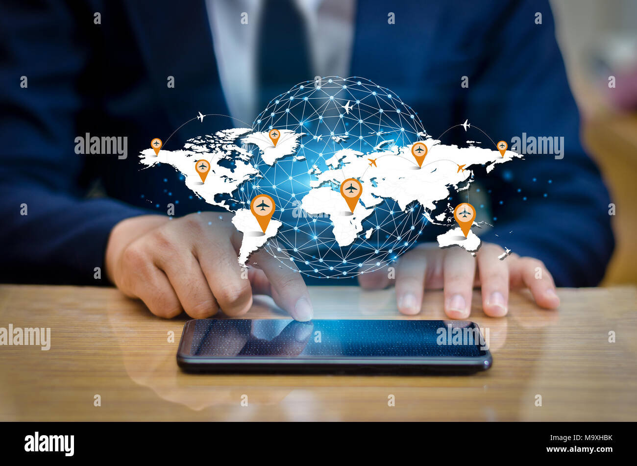 Smart Phones and Globe Connections Uncommon communication world ...