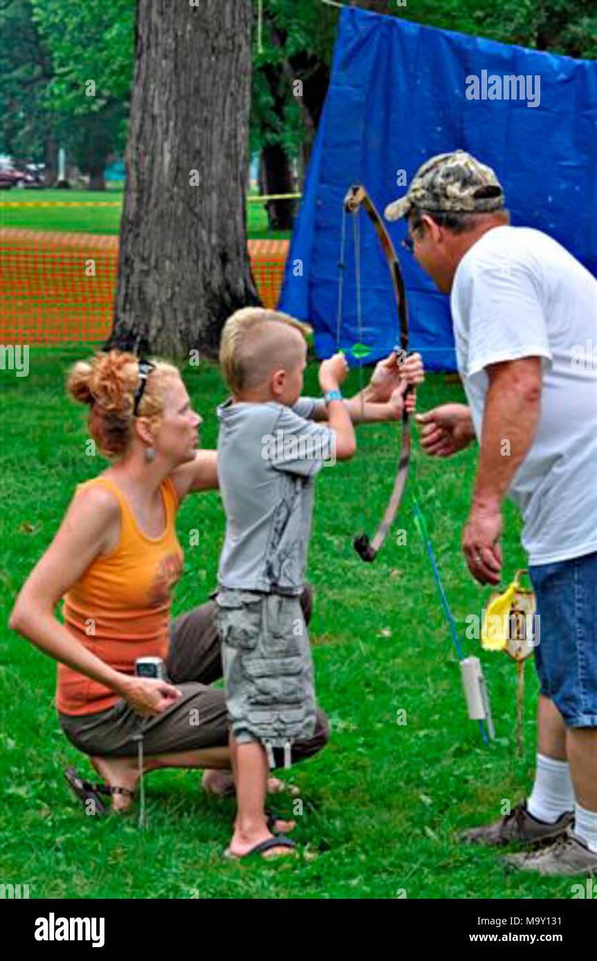 Archery Lesson. Archery Lesson Stock Photo - Alamy