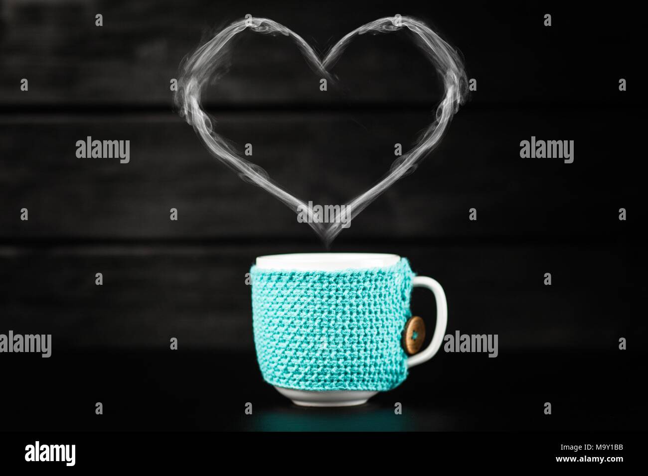 Blue coffee mug Stock Photo - Alamy