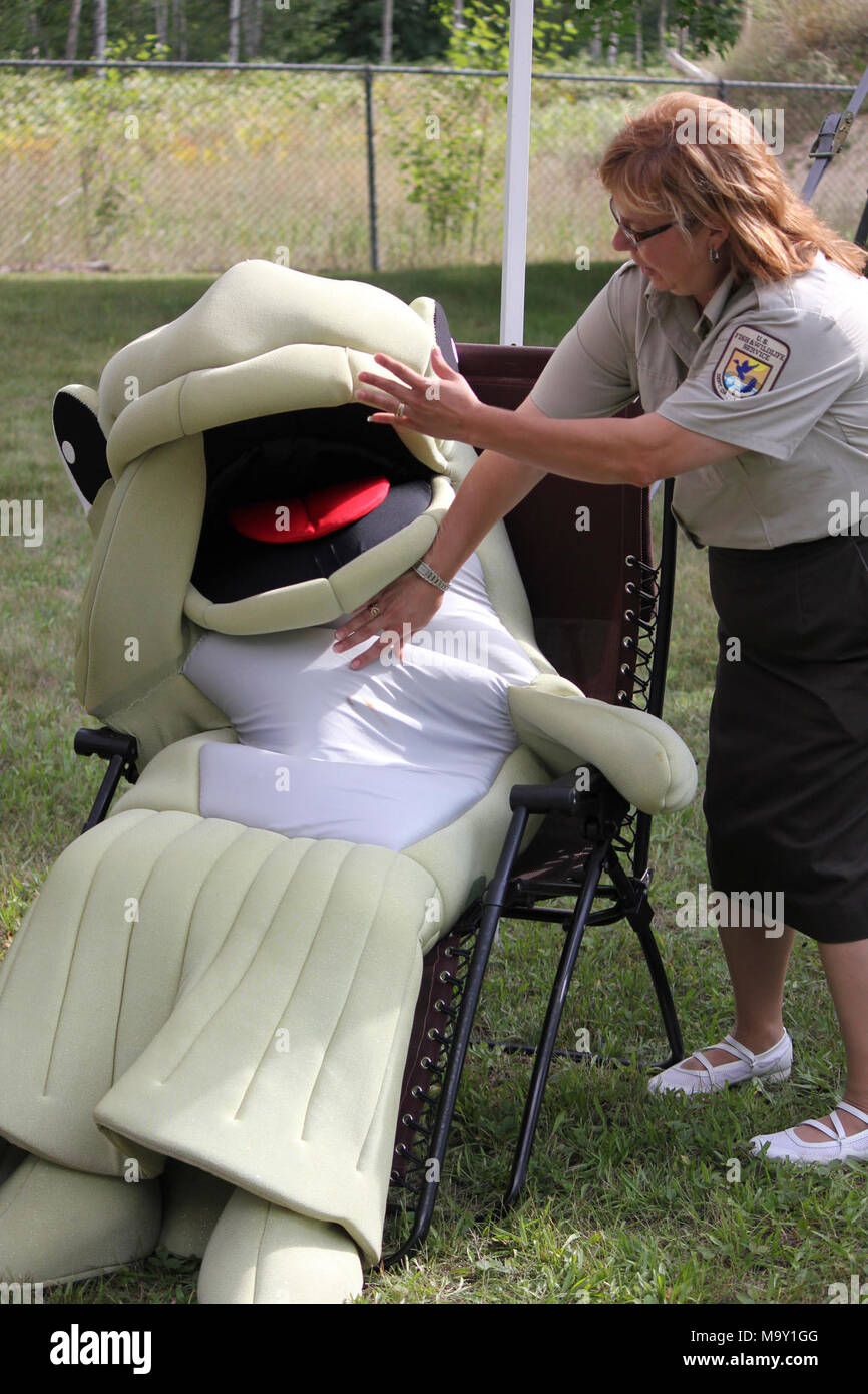 Lucy the Lake Trout and Annette Dombrowski from Jordan River. Lucy the ...