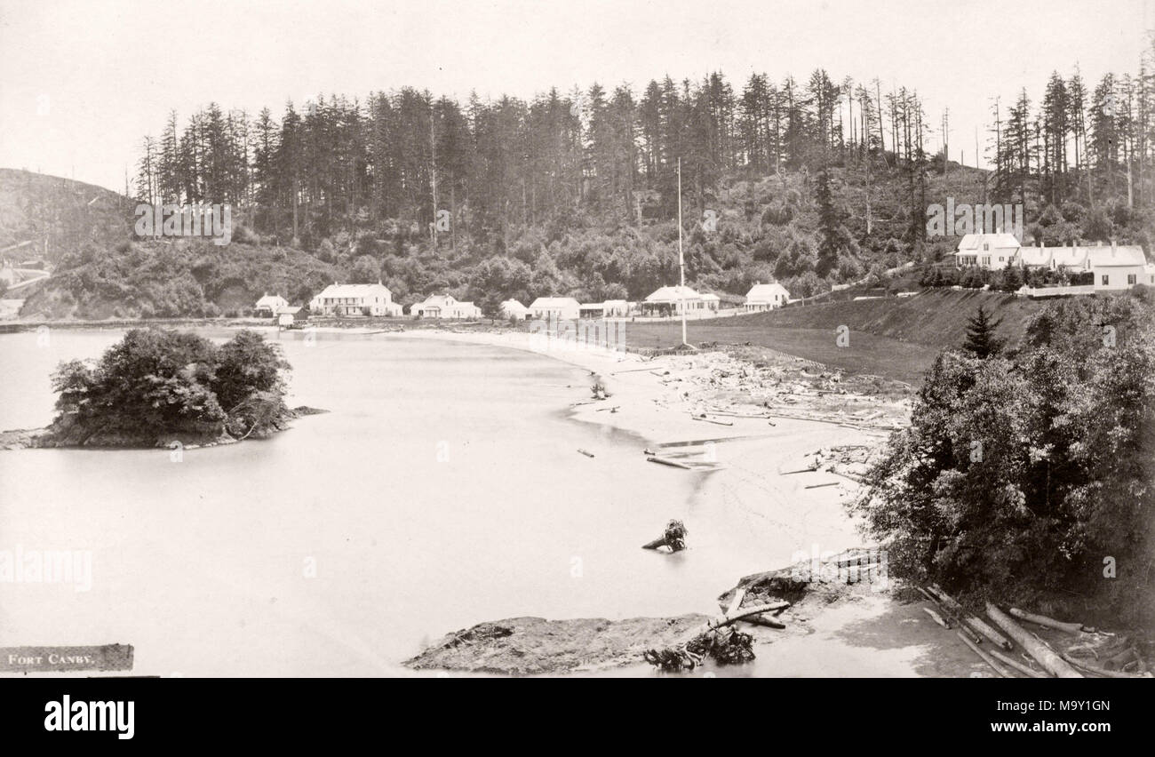 c. 1880s vintage photograph - North America - on the Columbia river ...