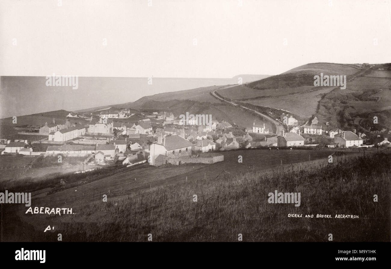 Vintage 19th century photograph - United Kingdom - Aberarth, Wales ...