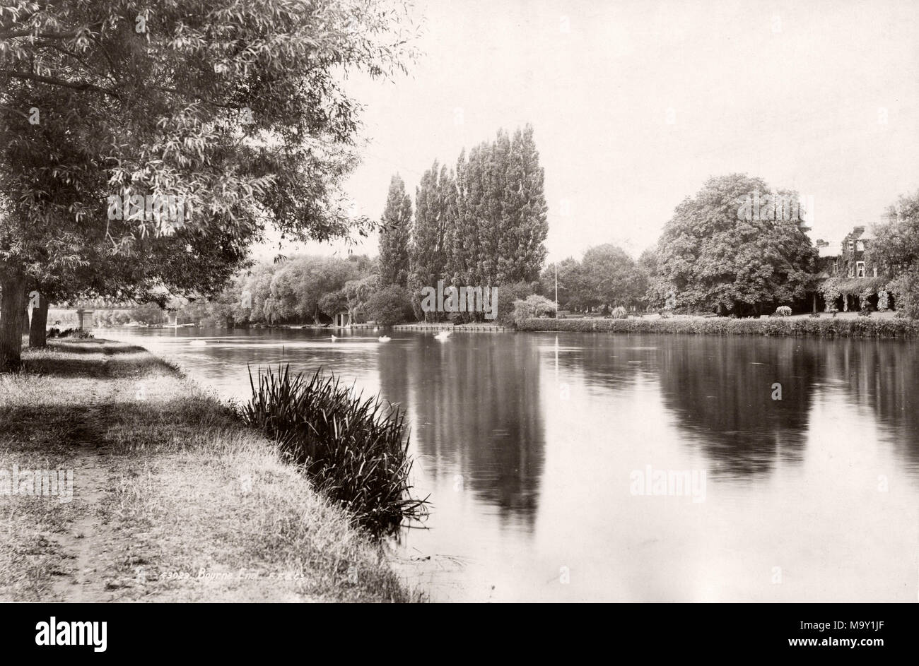 Vintage 19th century photograph - United Kingdom - River Thames at ...