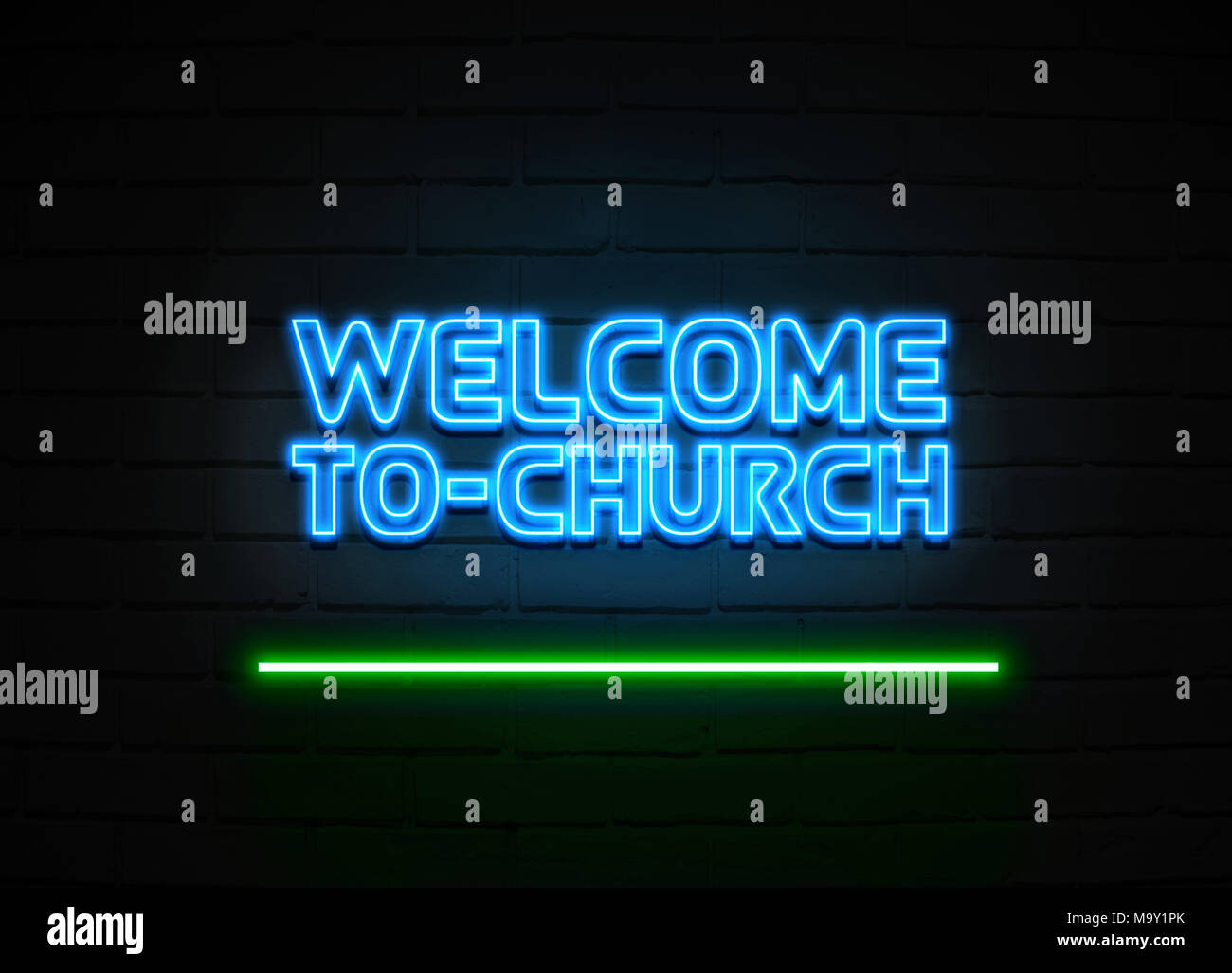 Neon church sign hi-res stock photography and images - Alamy