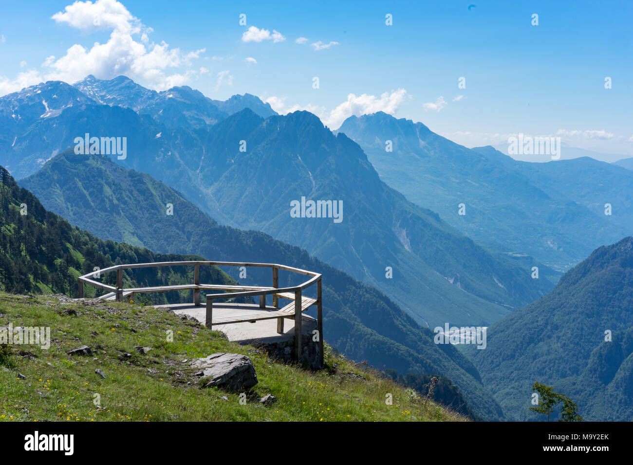 beautiful viewpoint on the road from Shkoder to Theth (Albania Stock ...