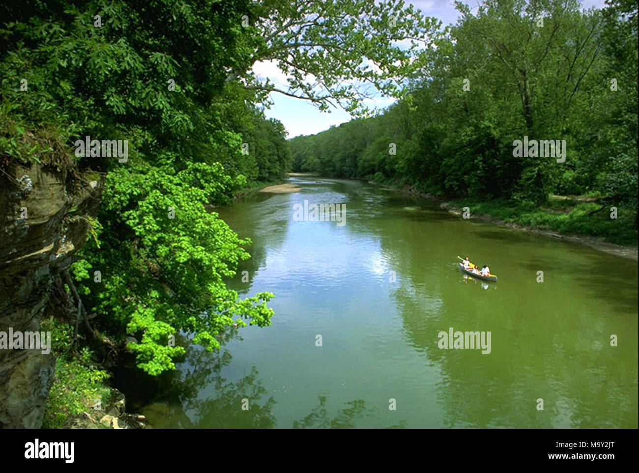 Canoe on Sugar Creek. Canoe on Sugar Creek Stock Photo - Alamy