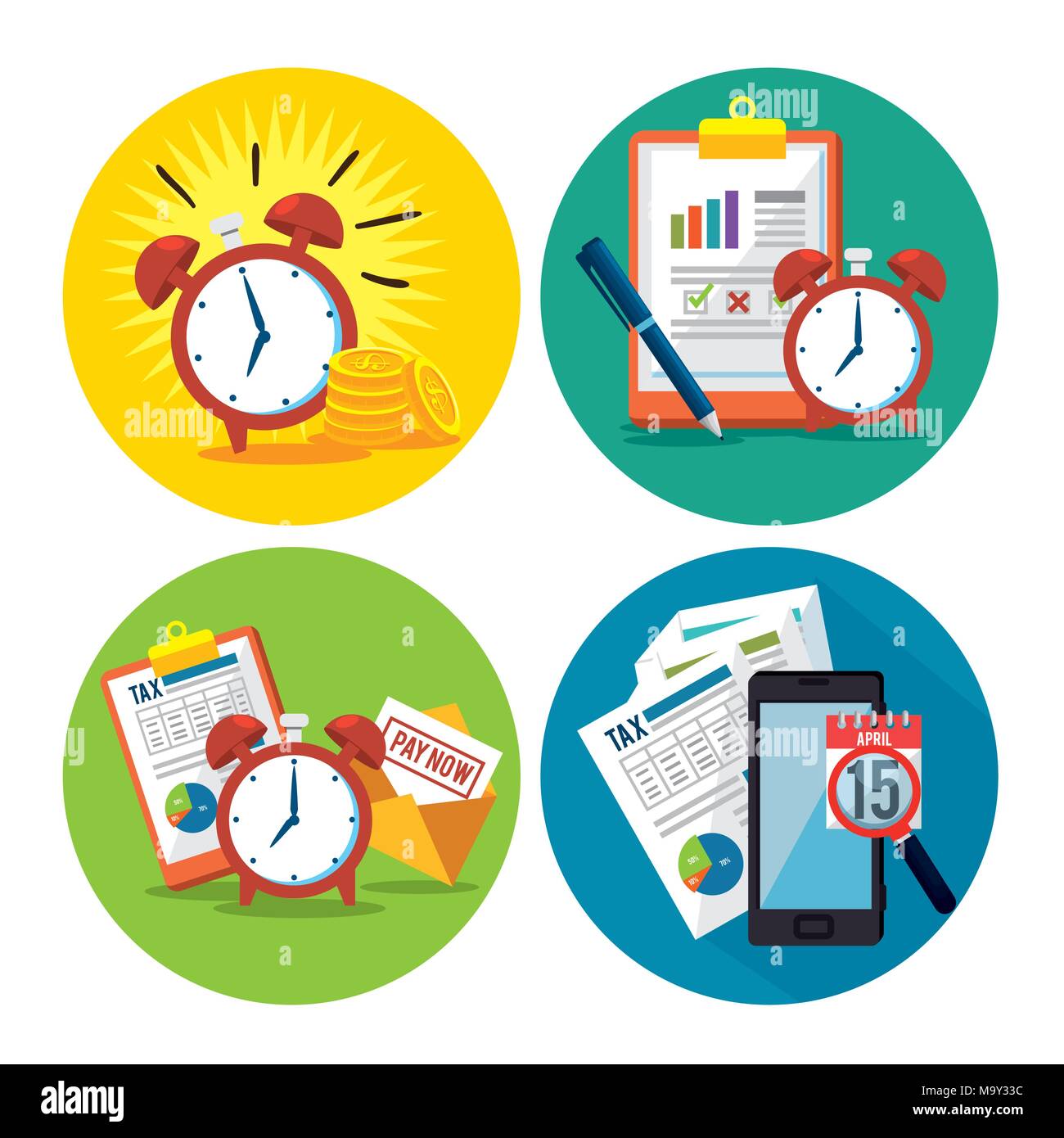 Time invest alarm clock Stock Vector Images - Alamy