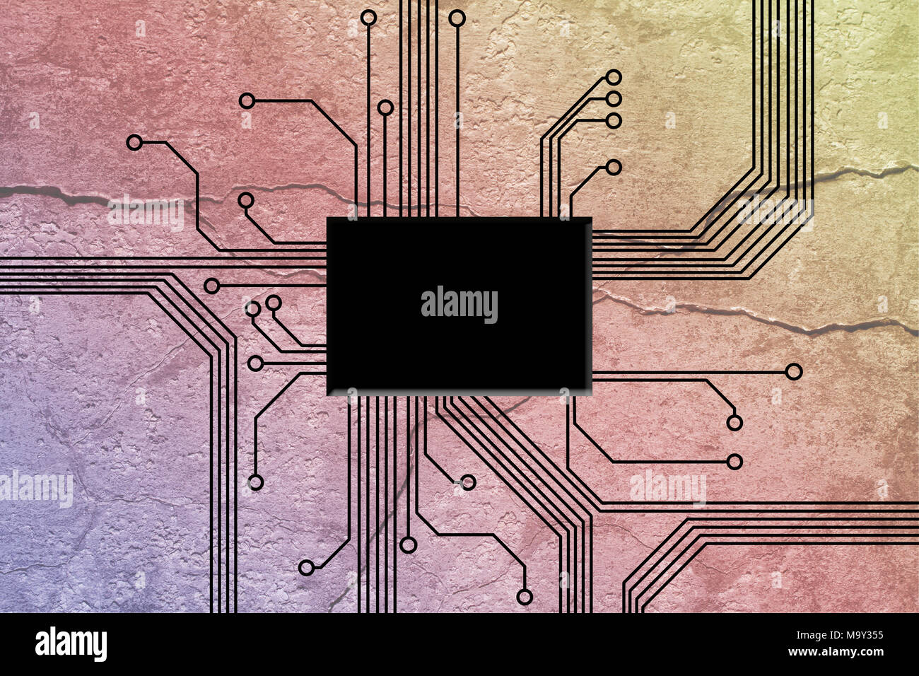 Technology chip setup background Stock Photo - Alamy