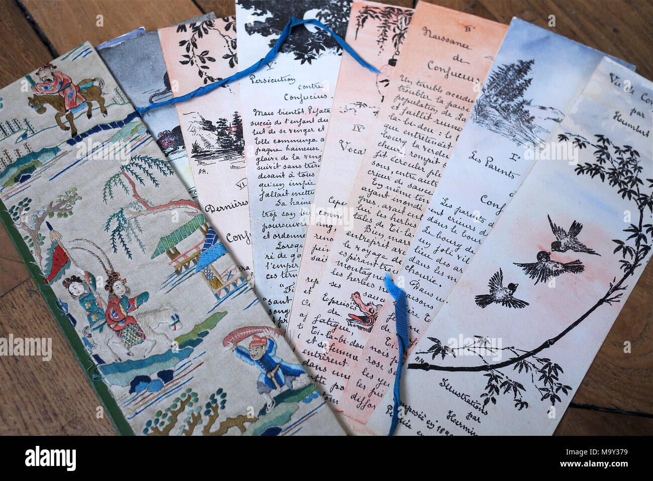 Handwritten poetry booklet, Lyon, France Stock Photo - Alamy