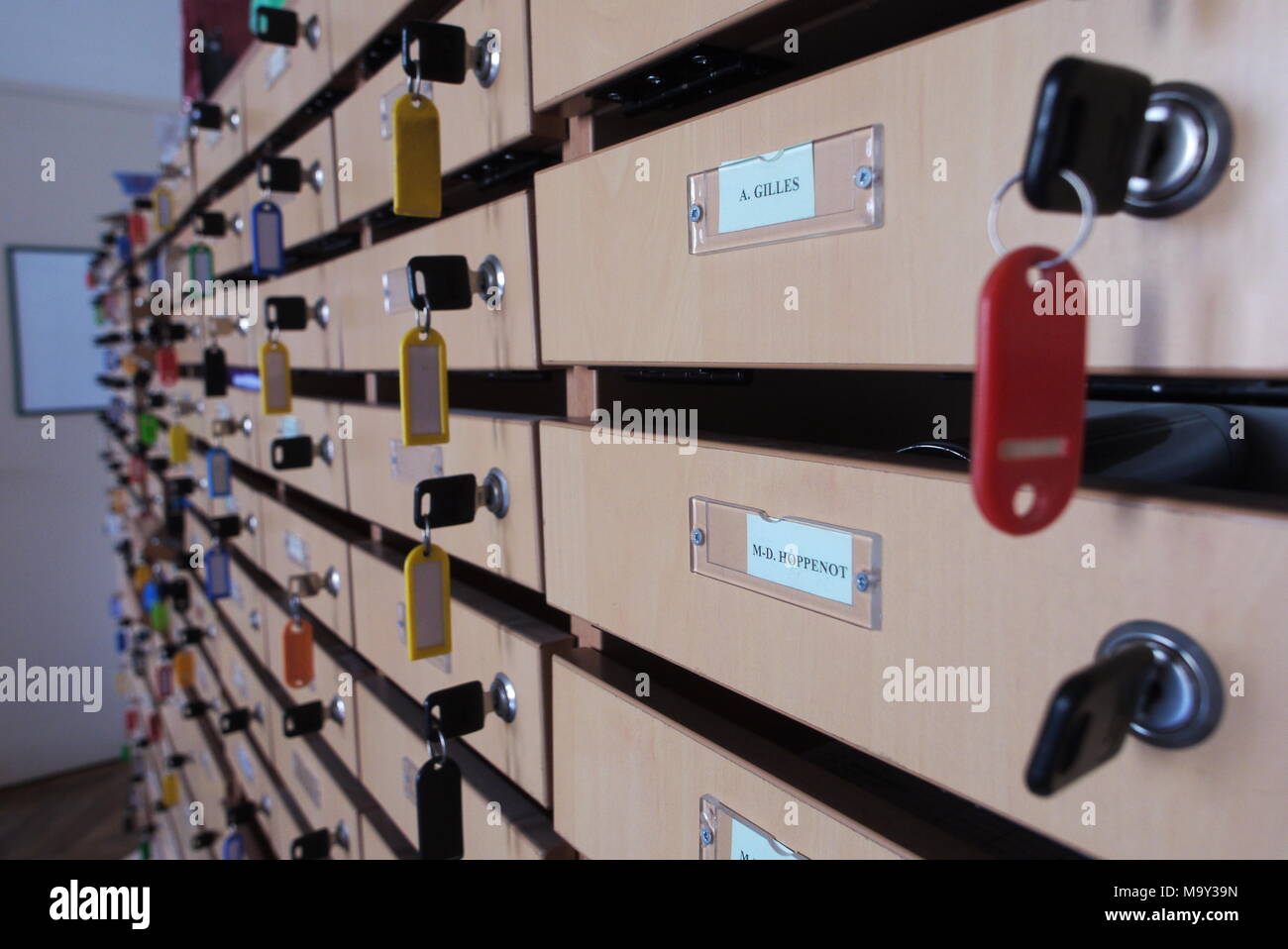 Lockers keys hi-res stock photography and images - Alamy