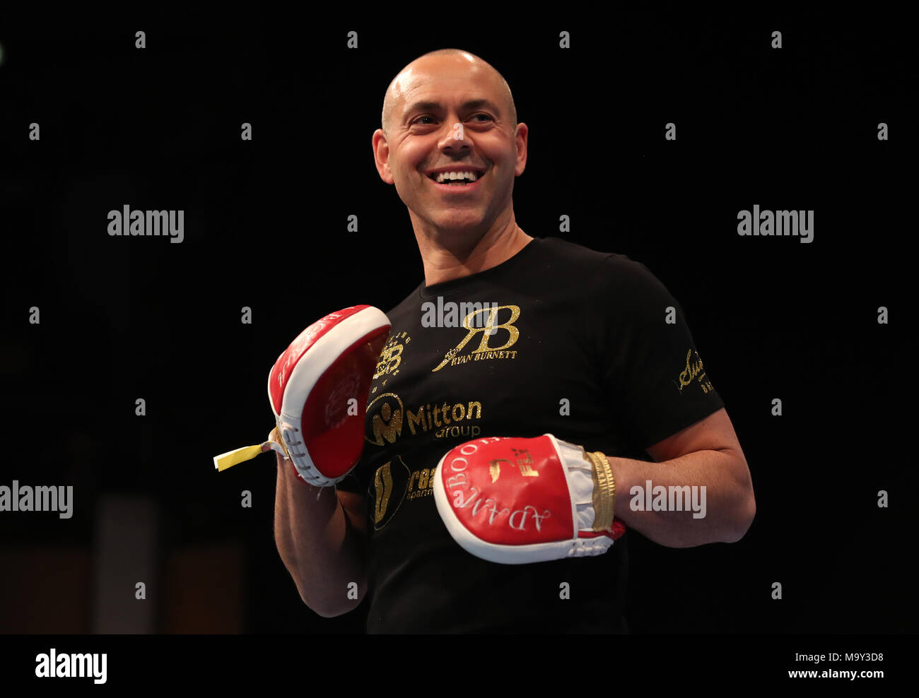 Trainer Adam Booth during the media workout at St David's Hall, Cardiff ...