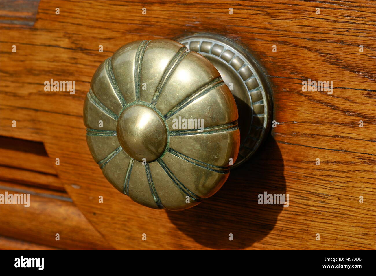 Golden door handlen, Lyon, France Stock Photo - Alamy