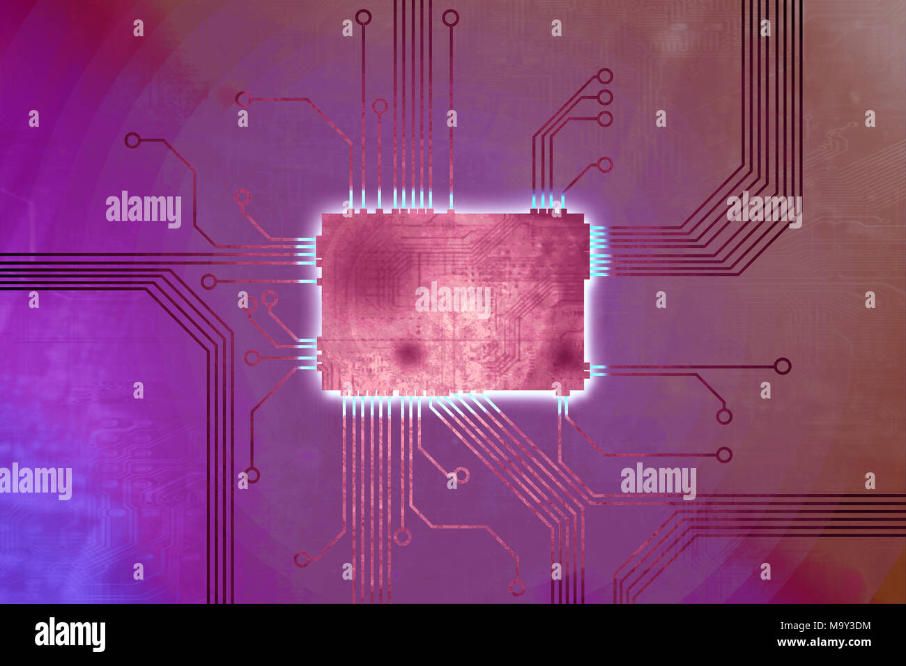 Technology chip setup background Stock Photo - Alamy