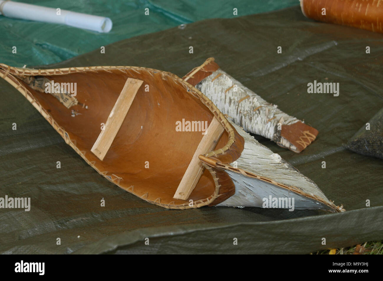 Ojibwe birch bark exhibit Stock Photo - Alamy