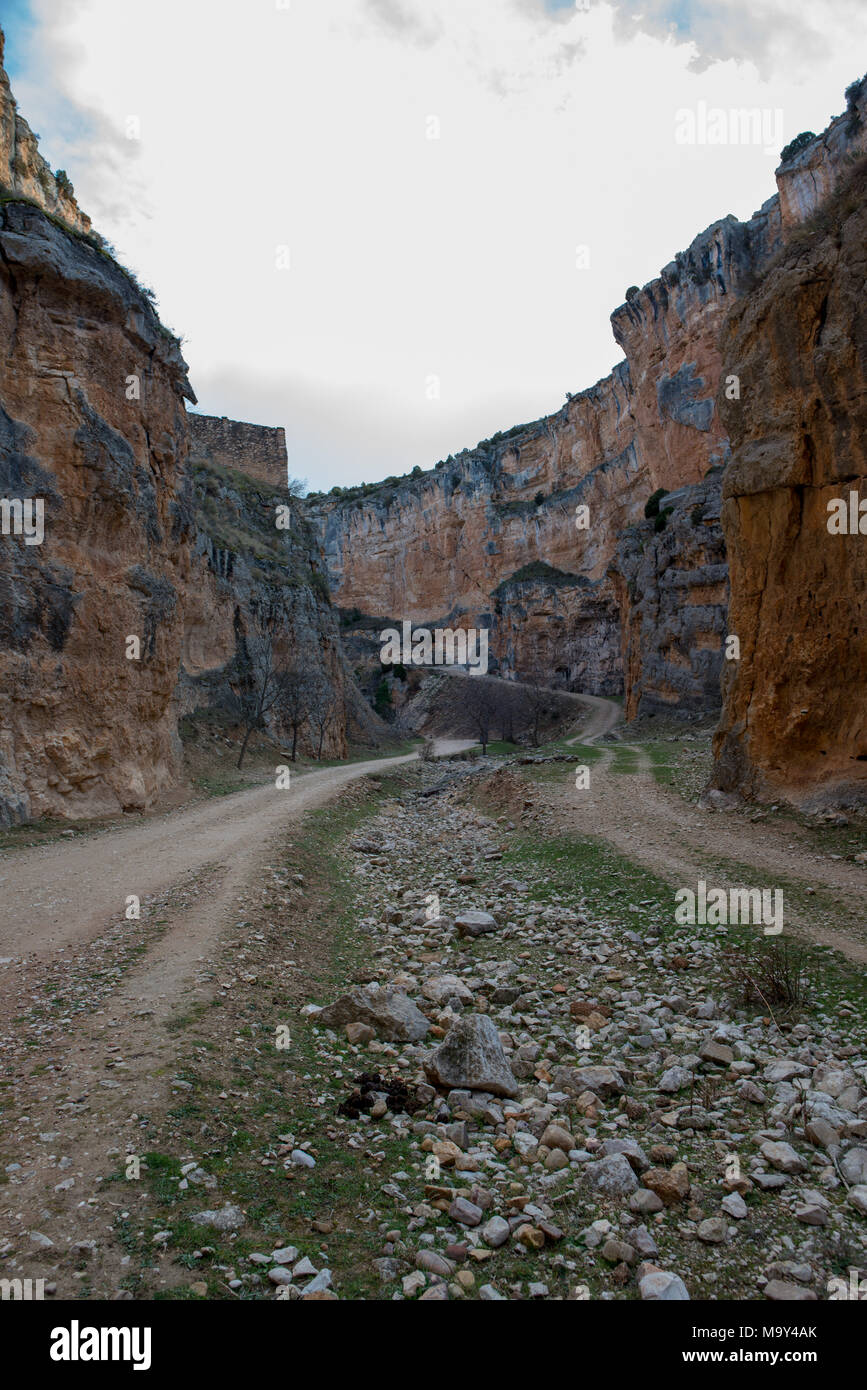 River canyon Mesa and jaraba monastery, Spain Stock Photo - Alamy