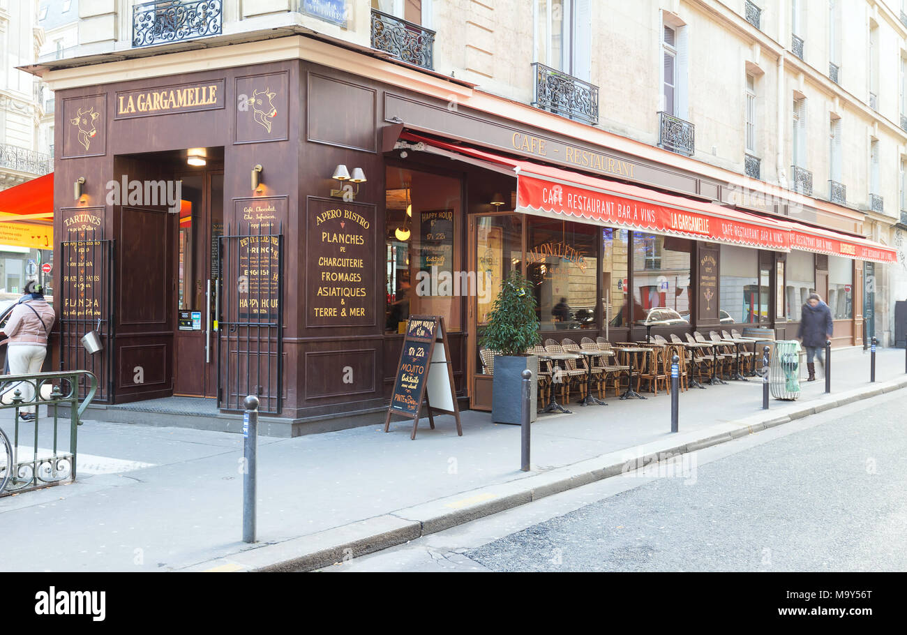 The traditional French restaurant Gargamelle, Paris, France Stock Photo ...