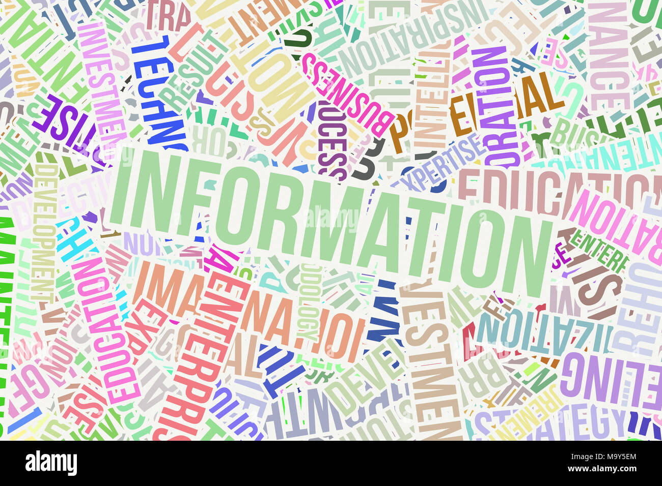 Information, business word cloud, for design wallpaper, texture or ...