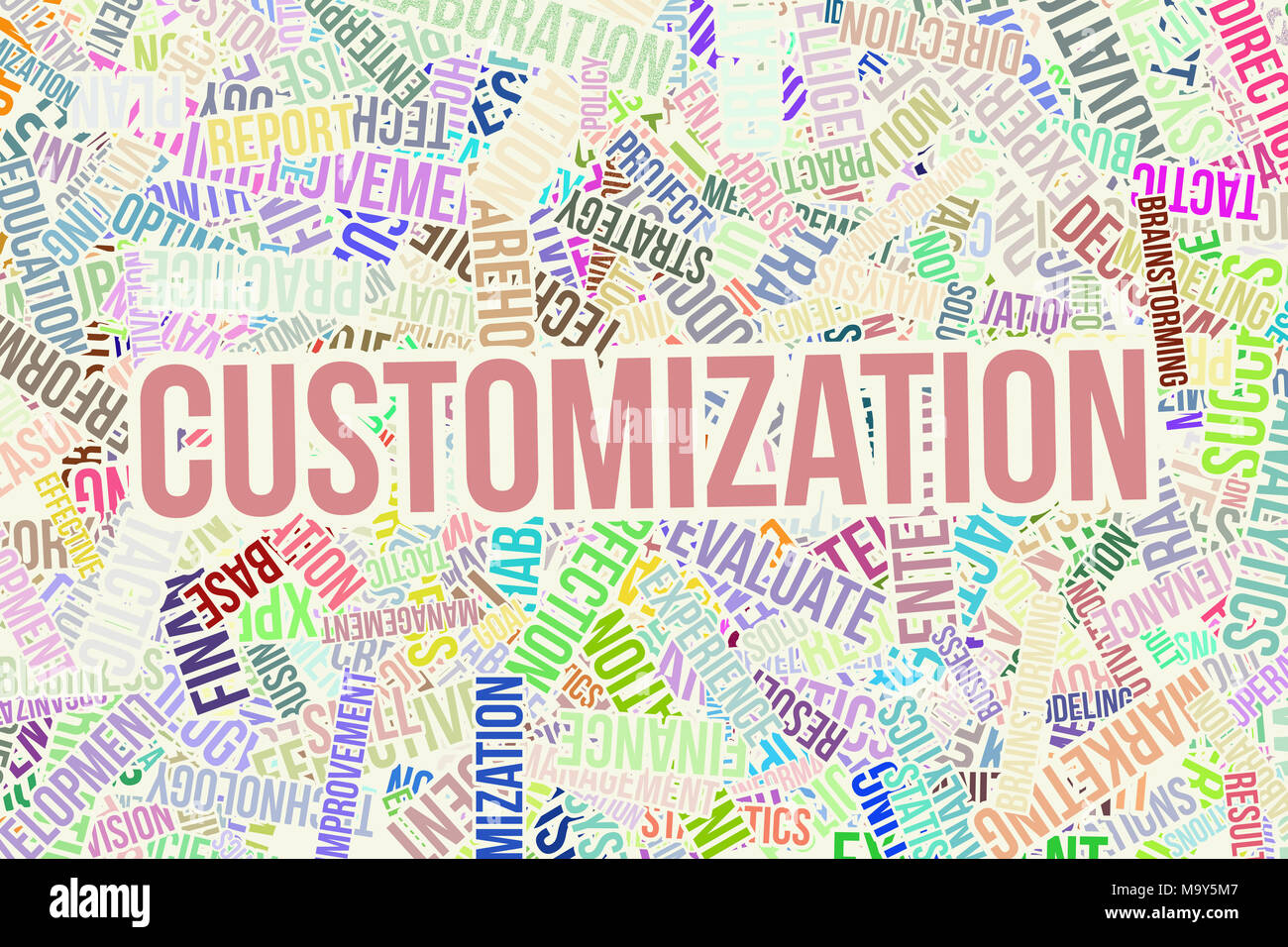 Customization, business word cloud, for design wallpaper, texture or ...