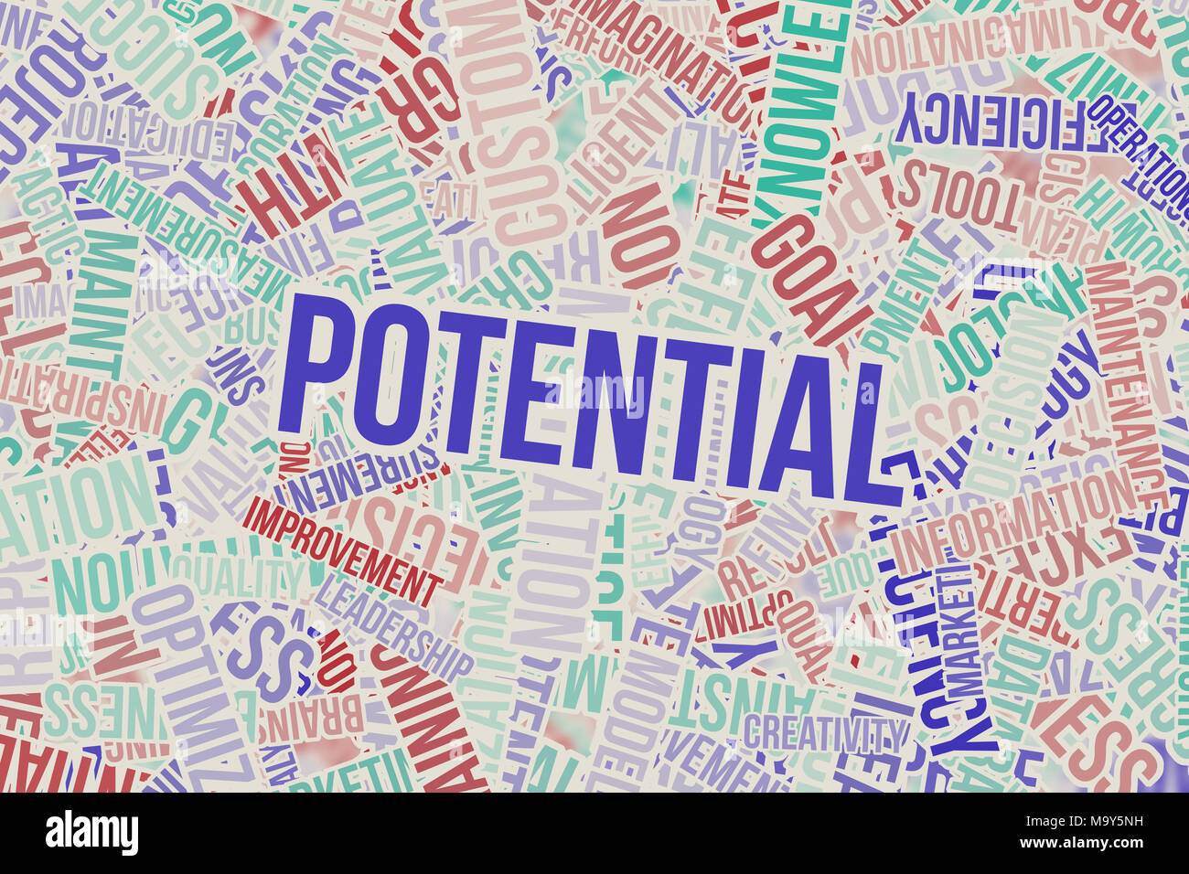Potential, business word cloud, for design wallpaper, texture or ...