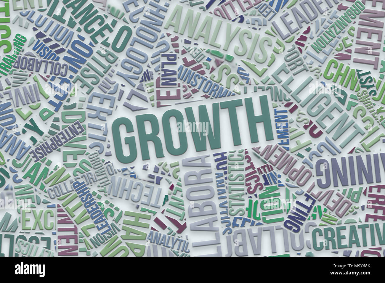 Growth, business word cloud, abstract embossed, for web page, graphic ...