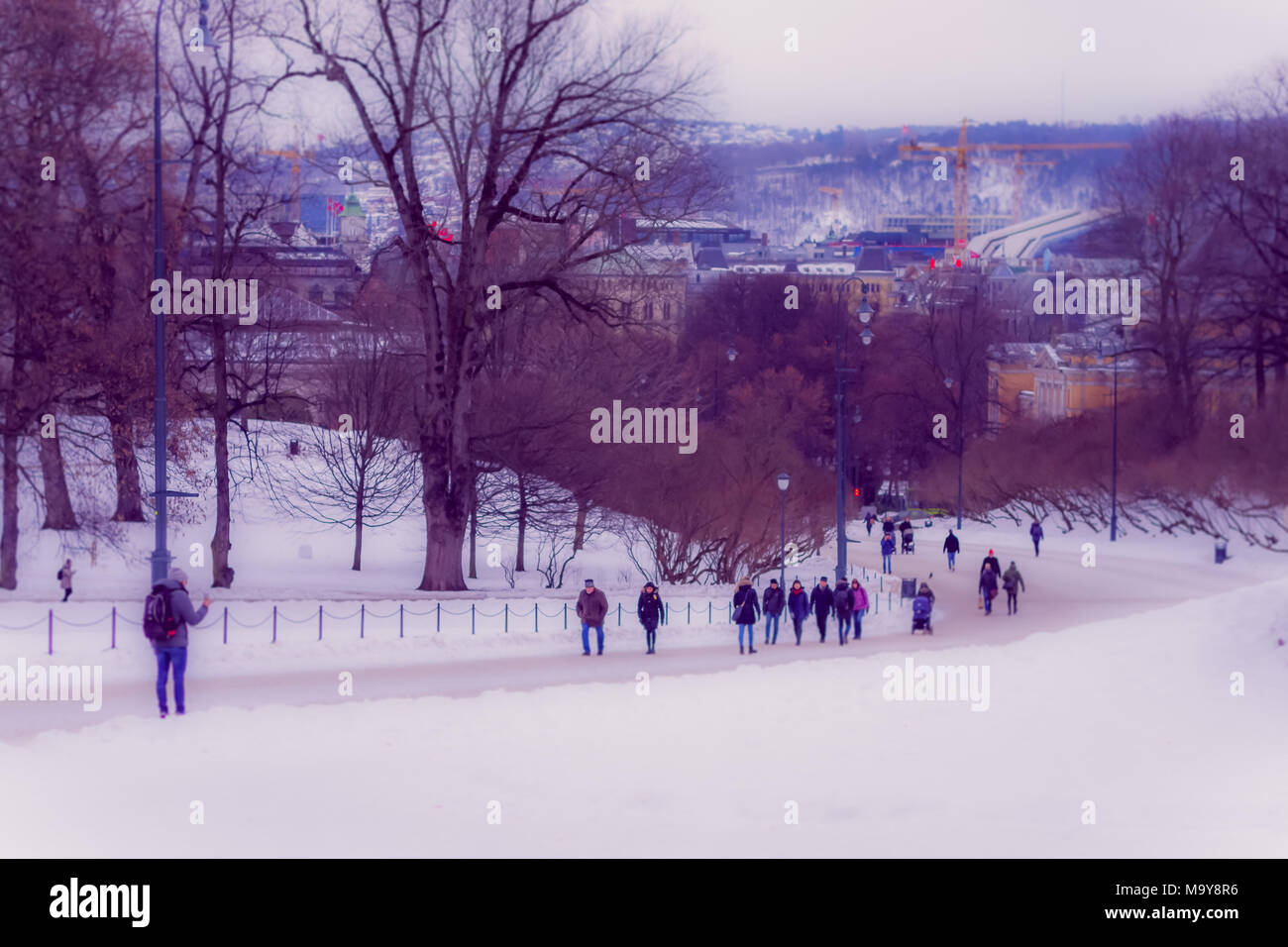 Downtown oslo snow hi-res stock photography and images - Alamy
