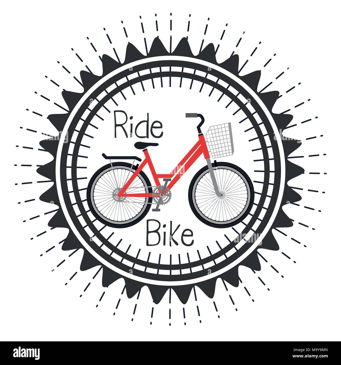 bicycle adventure seal icon Stock Vector Image & Art - Alamy