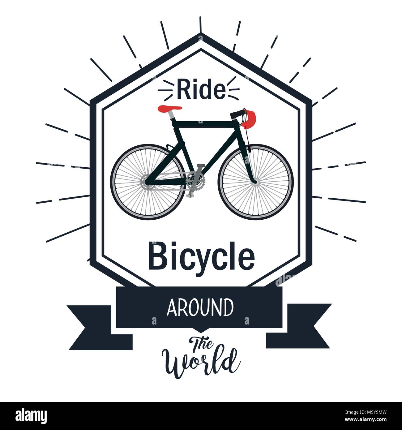 bicycle adventure seal icon Stock Vector Image & Art - Alamy