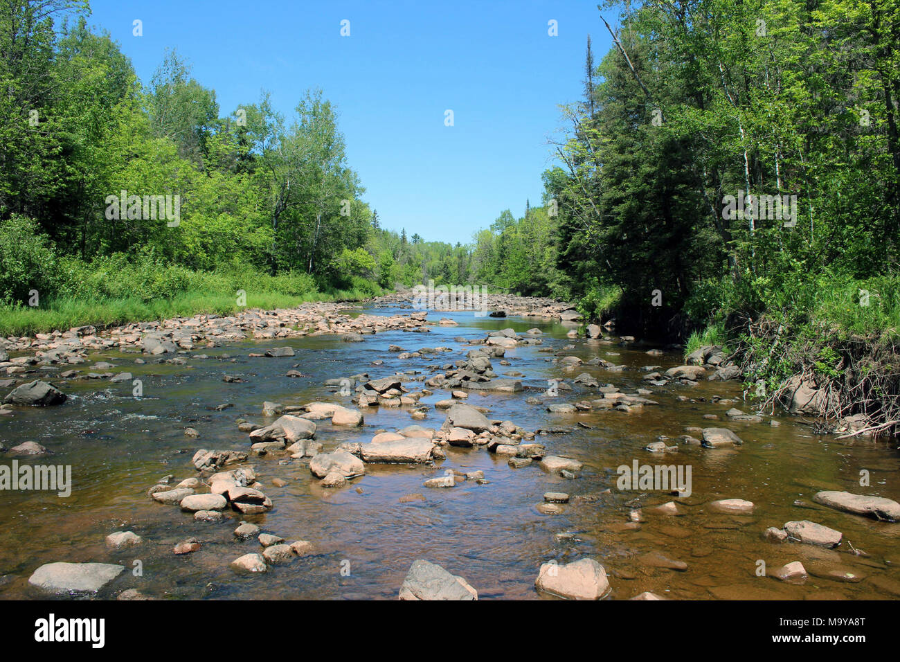 Knife River. A beautiful sunny day on the Knife River along the North ...