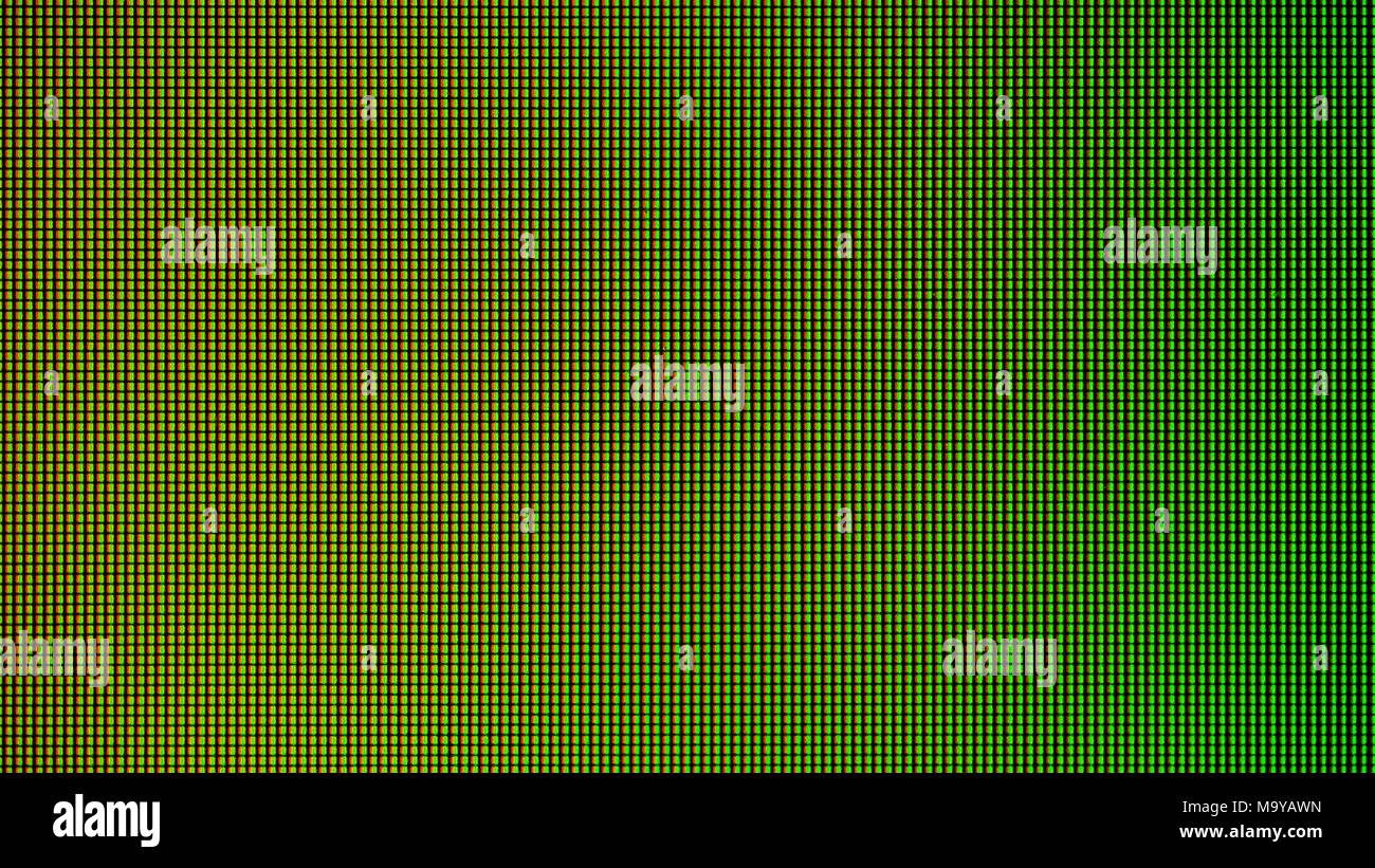 Closeup LED lights bulb diode from LED TV or LED monitor screen display ...