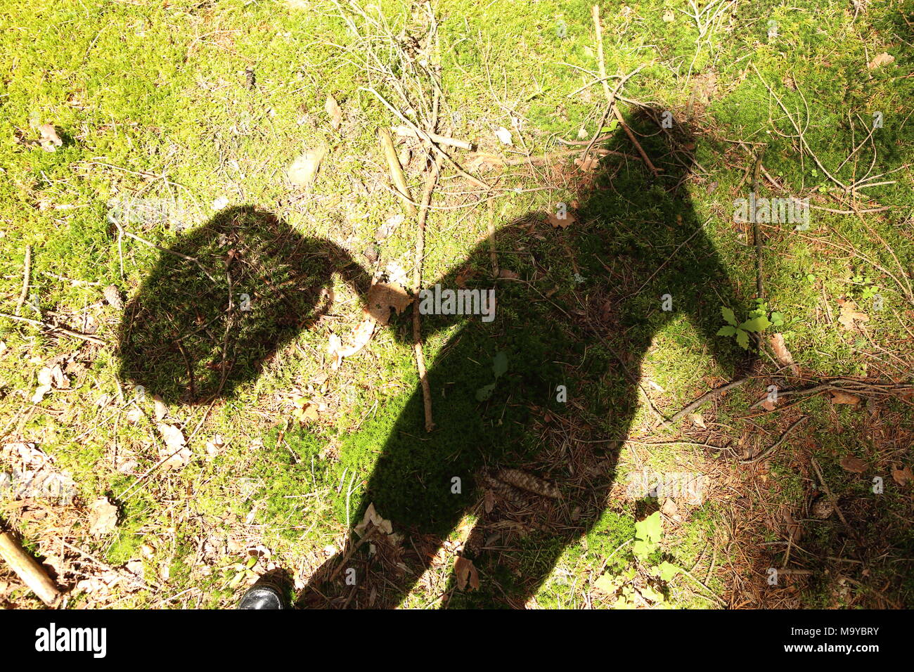 Shadow of a person in the nature Stock Photo - Alamy