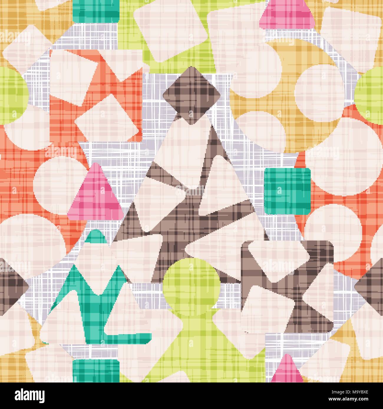 Abstract print textile with geometric shapes Stock Vector Image & Art ...