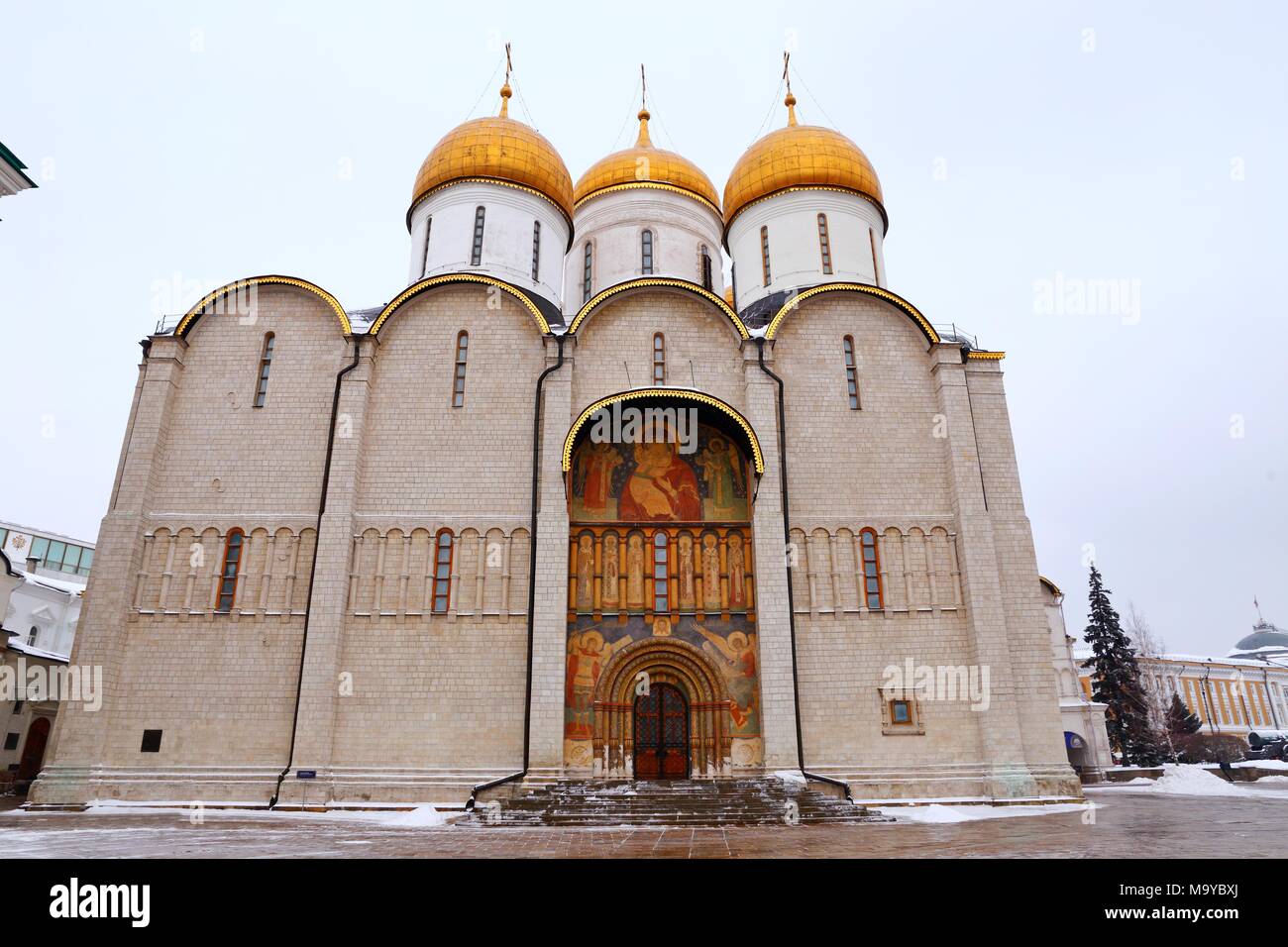 Inside of Moscow Kremlin, Russia. UNESCO World Heritage Site Stock ...