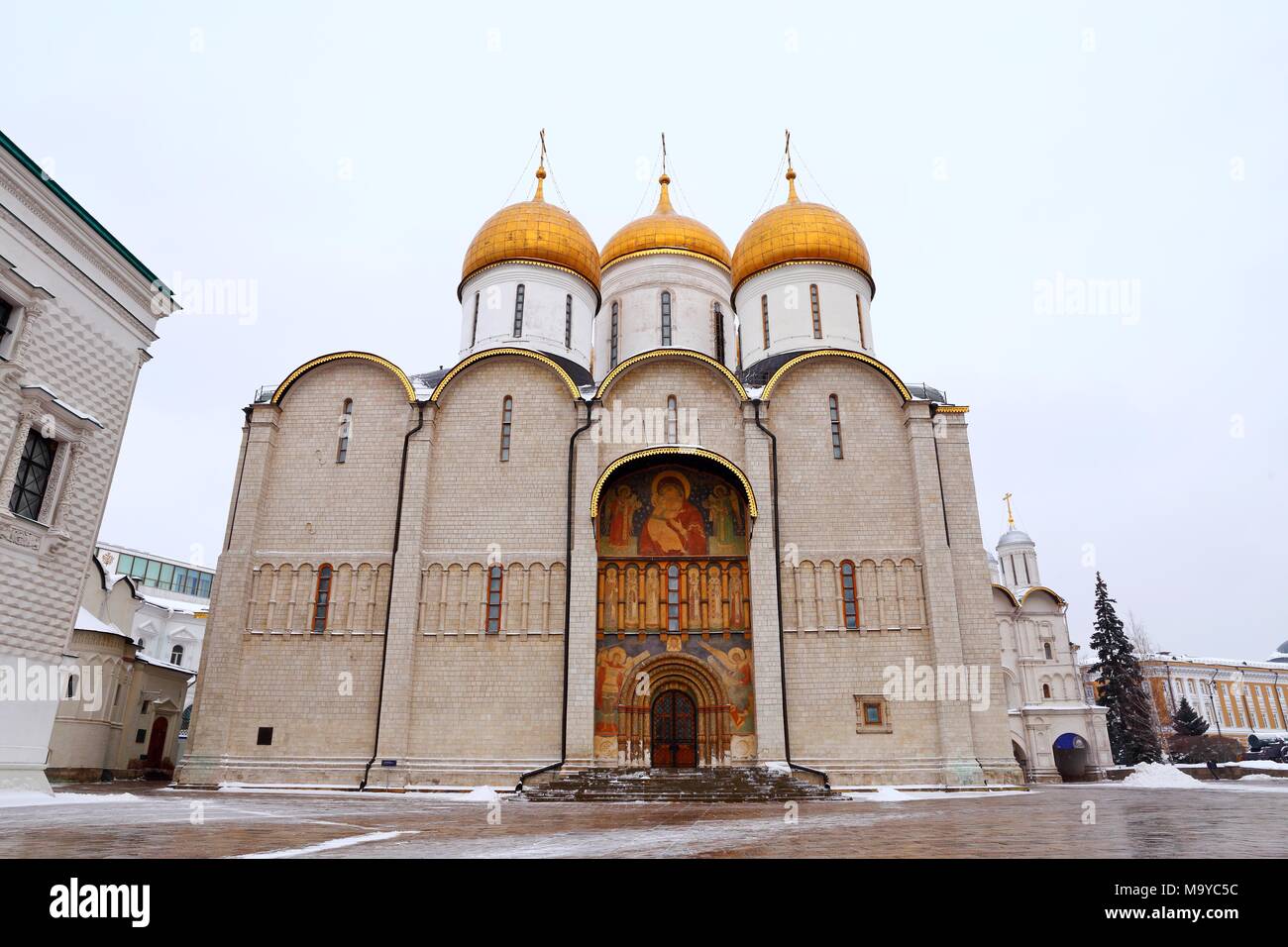 Inside of Moscow Kremlin, Russia. UNESCO World Heritage Site Stock ...